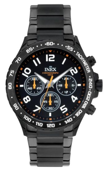 Inex 100M Chronograph Black Steel A69418SS5A