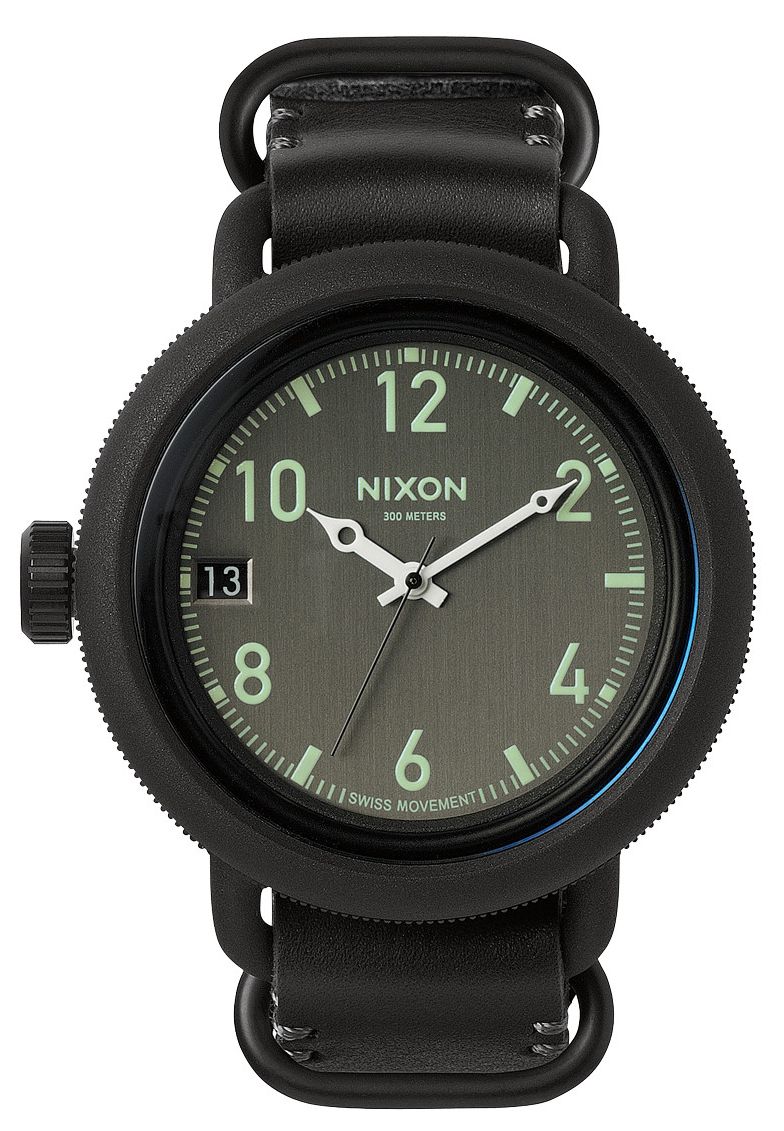 Nixon October Leather All Black A279-001 - LIQ