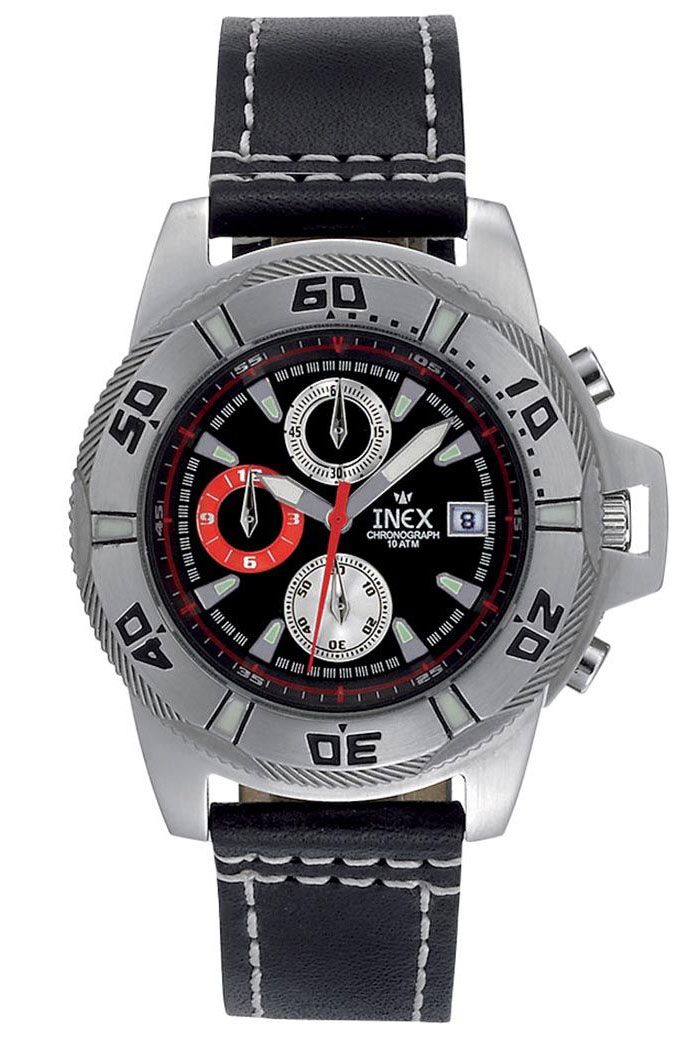 Inex Mens Chronograph Silver Black A69240S5I A69240S5I