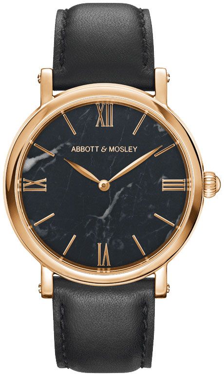 Abbott & Mosley Gold Marquina Black 40mm AM111 - RIP