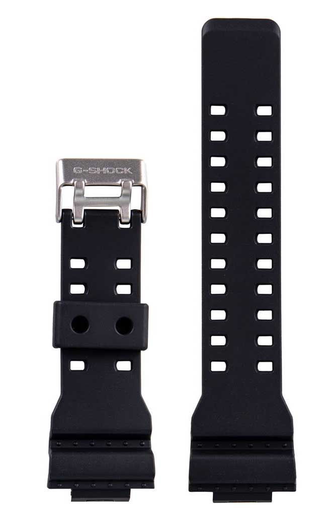 Black resin strap for Casio G-Shock GA-100-1A1ER / GA-100-1A2ER / GA ...