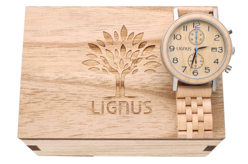 Lignus Johan White Maple Wood Chronograph LW0501 LW0501